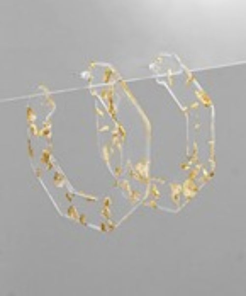 Flake Octagon Hoops – Lulubelles Boutique