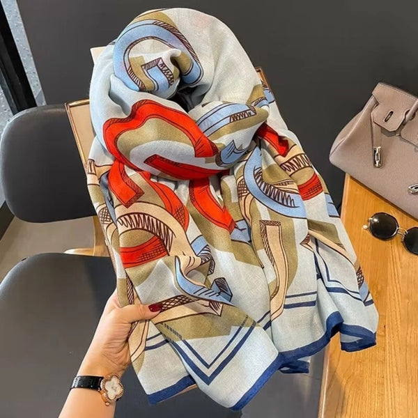 Equestrian Red/Blue Scarf – Lulubelles Boutique